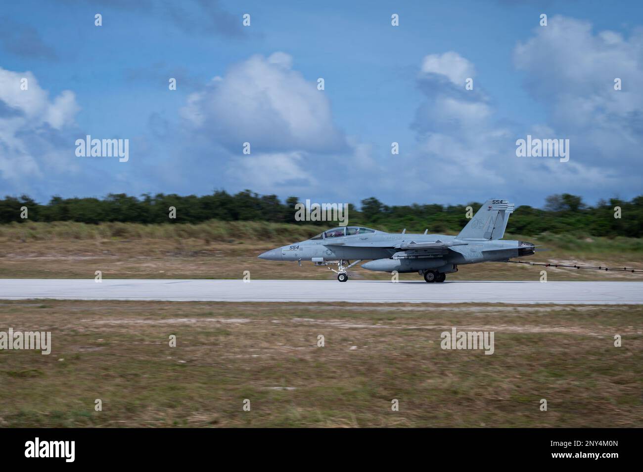 A U.S. Marine F/A-18 Super Hornet utilizes a mobile aircraft arresting ...