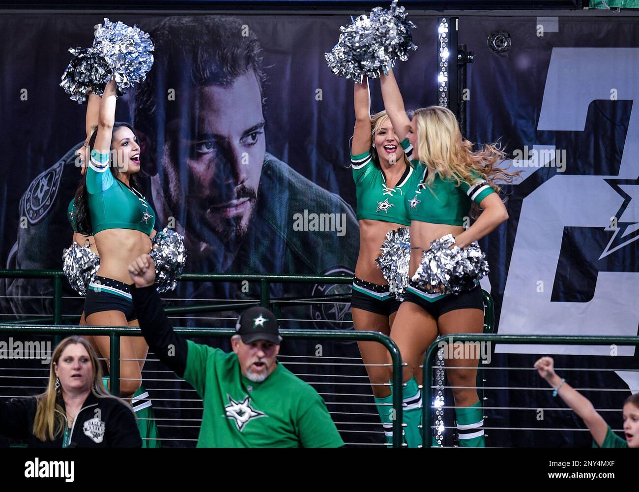 October 17th, 2017:.Dallas Stars Ice Girls during an NHL game between ...