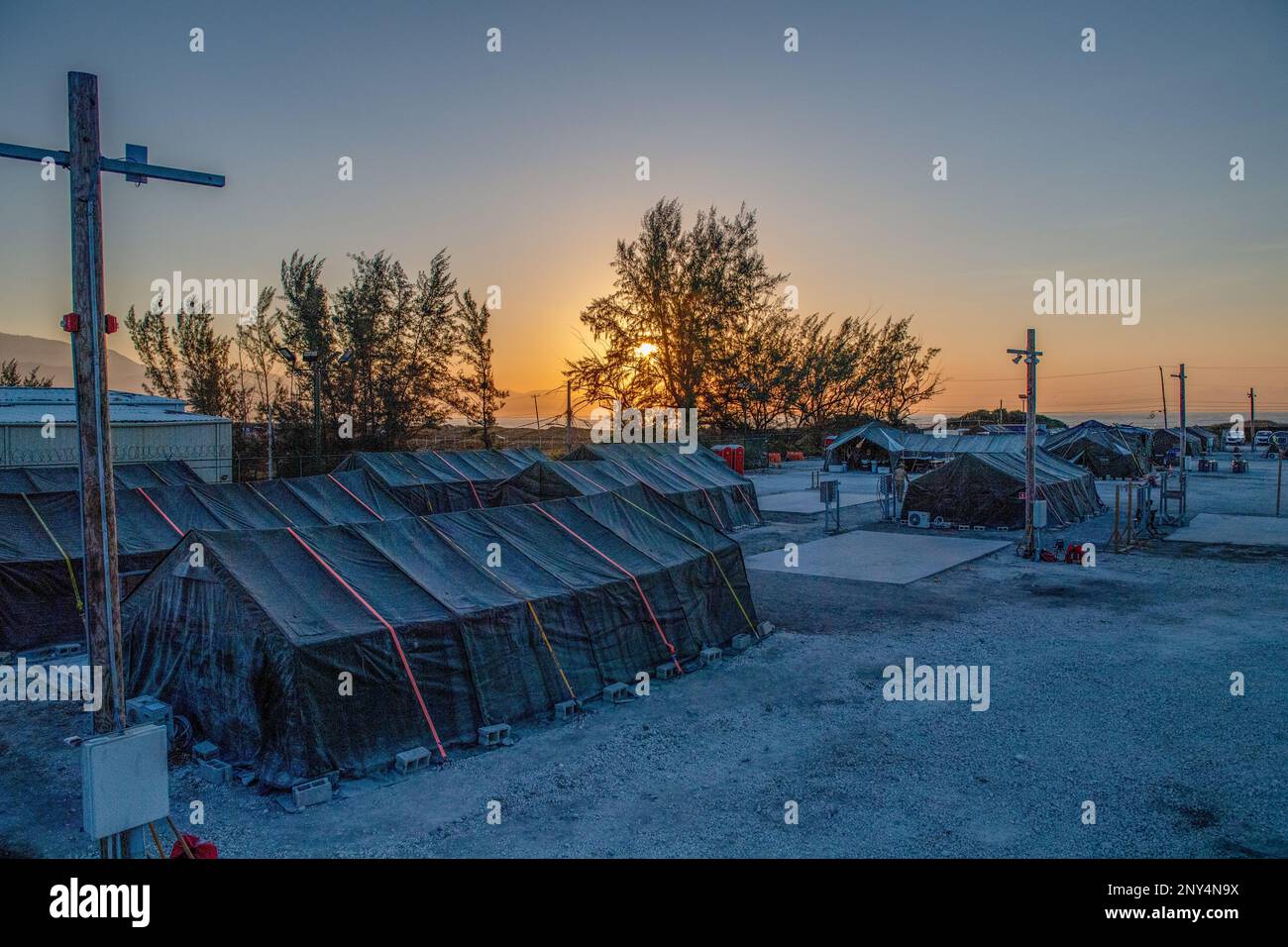 Tents sit inside Canadian Armed Forces’ Operational Support Hub - Latin ...