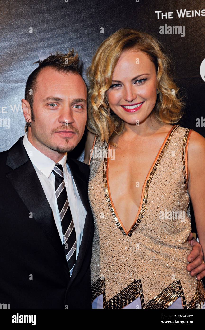 Malin Akerman and Roberto Zincone attend the Weinstein Company Golden ...