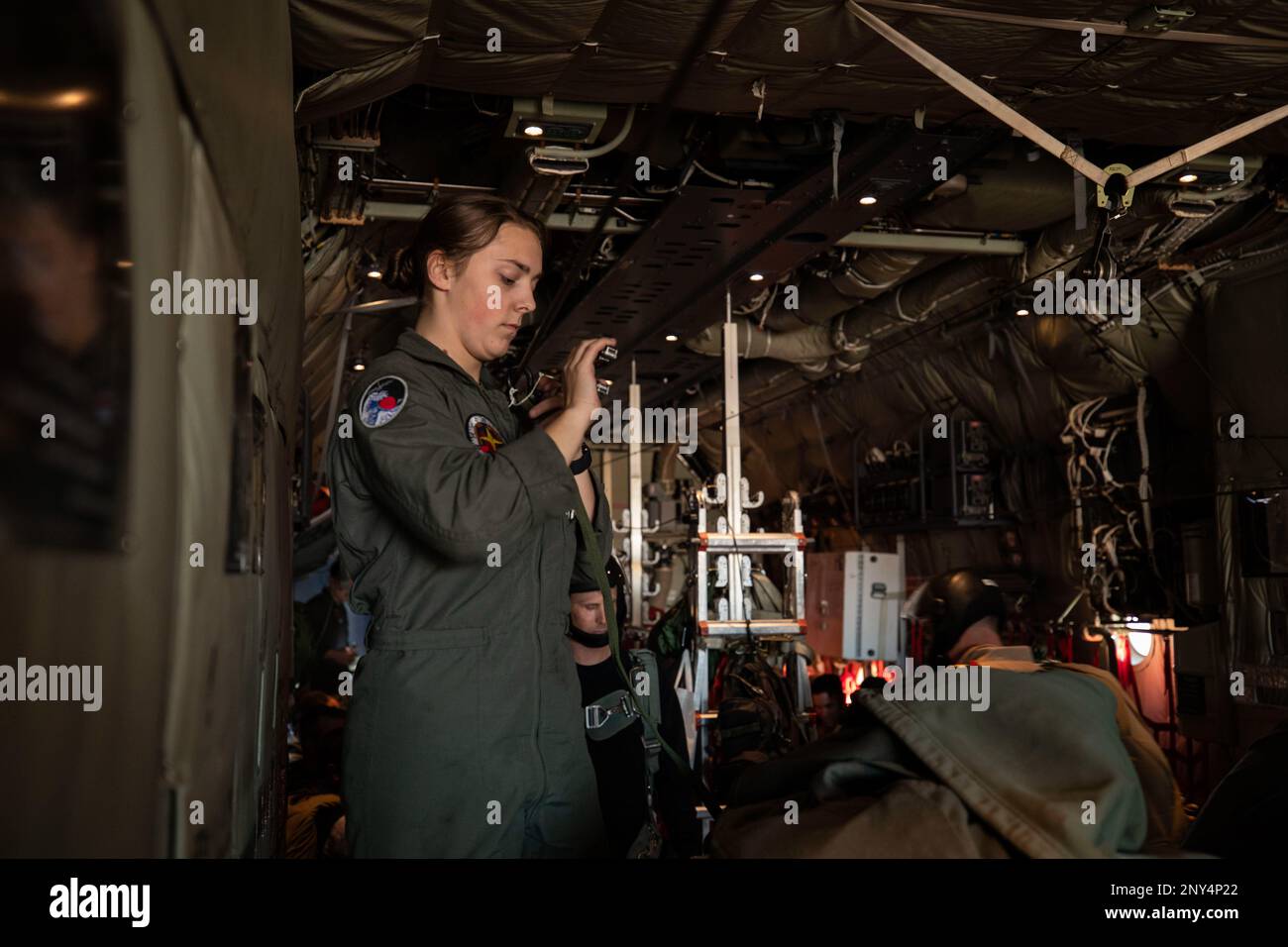 U.S. Marine Corps Cpl. Cassidy Branen, a loadmaster with Marine Aerial ...