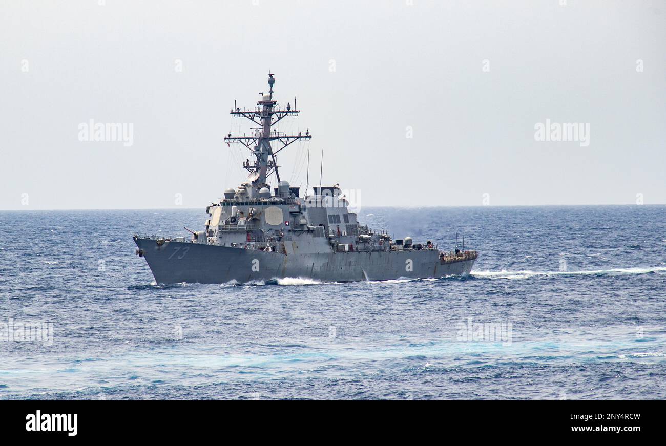 230215-N-MH015-1009 SOUTH CHINA SEA (Feb. 15, 2023) The Arleigh Burke ...