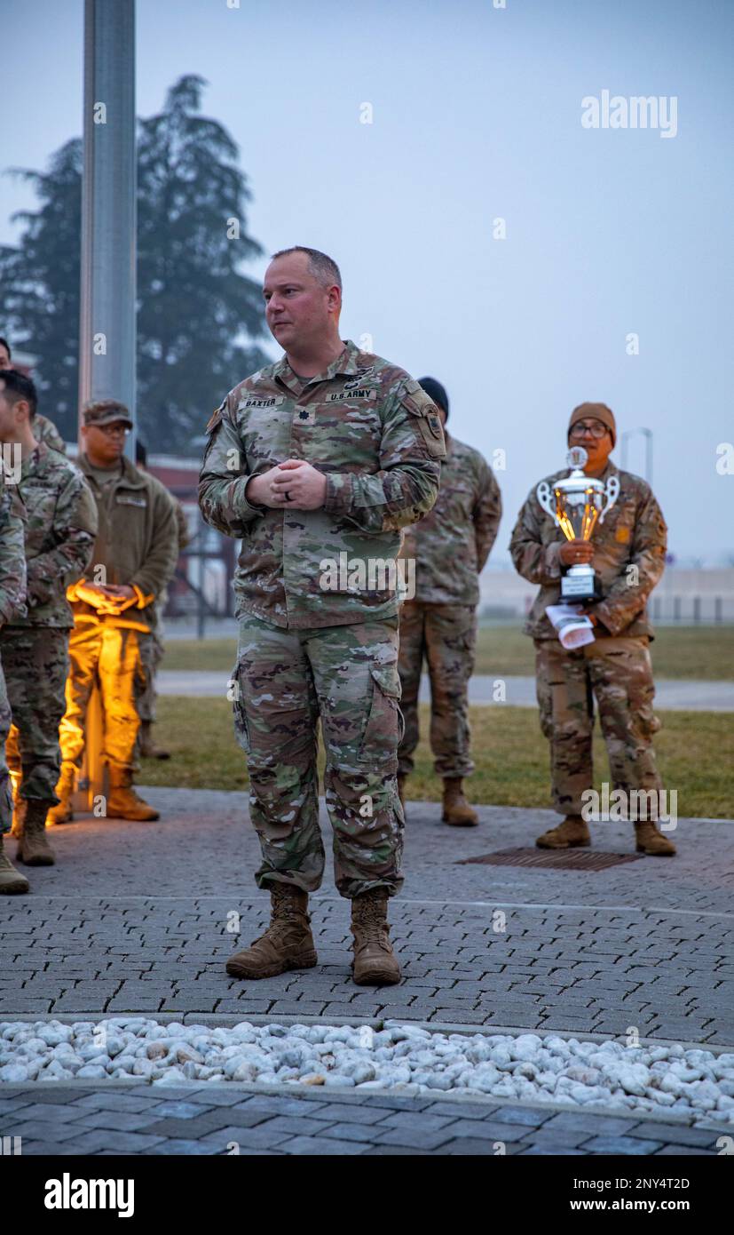 Lt. Col. Corbett W. Baxter, commander of Headquarters and Headquarters ...