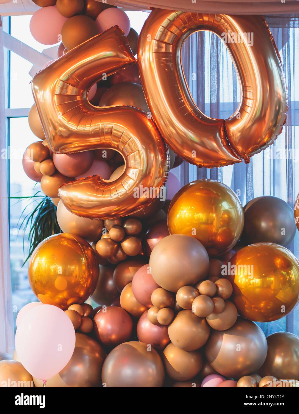 Number 50 digit balloons, 50 years 50th birthday anniversary ...