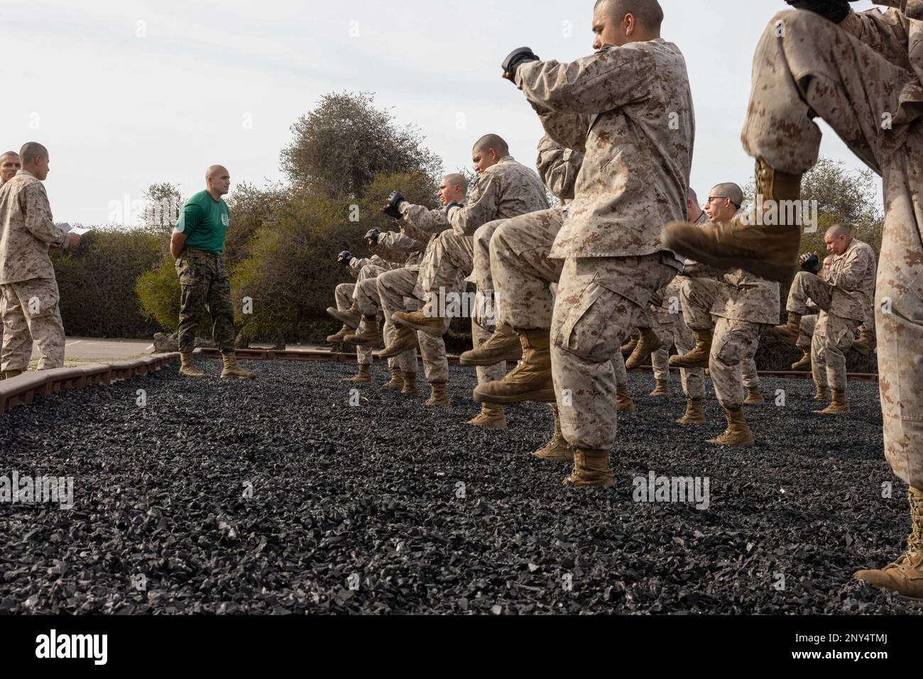 U.S. Marine Corps recruits with Delta Company, 1st Recruit Training ...