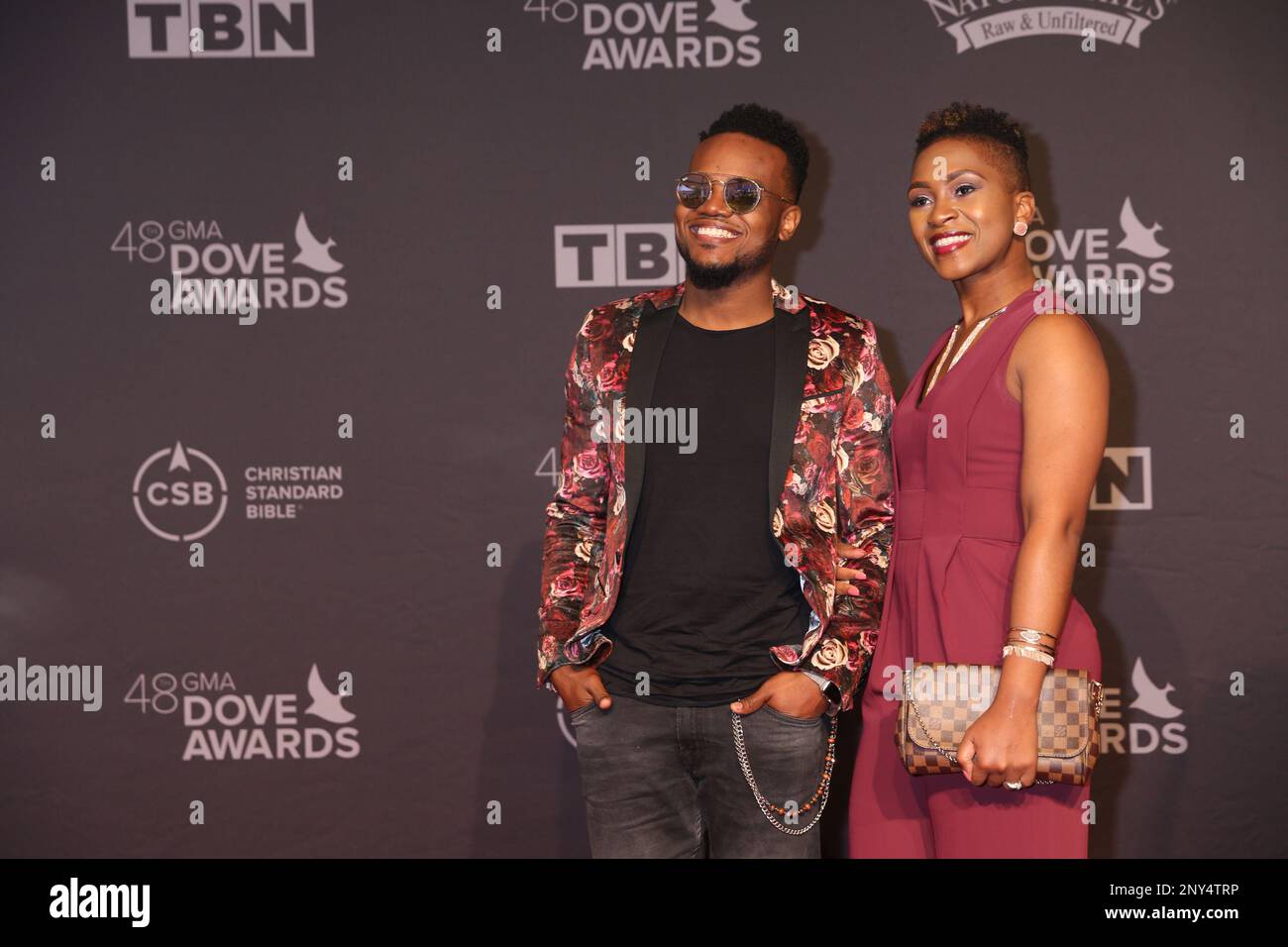 NASHVILLE, TN - OCTOBER 17: Travis Greene with wife Jacqueline Gyamfi ...
