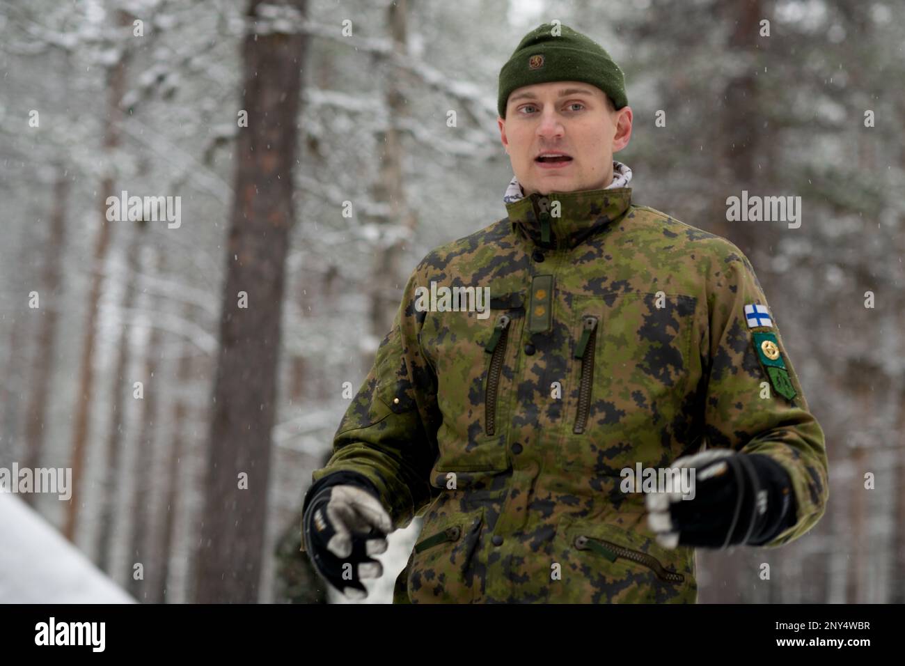 A Finnish winter survival instructor assigned to Jaeger Brigade, speaks about the importance of ...