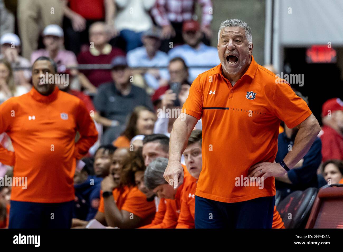 Auburn Head Coach Bruce Pearl Reacts During The Second Half Of An Ncaa