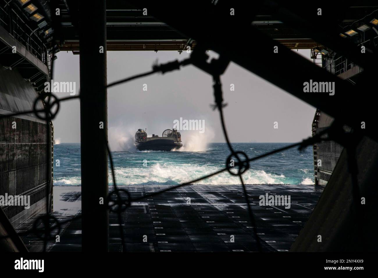 A landing craft, air cushion (LCAC), assigned to Assault Craft Unit ...