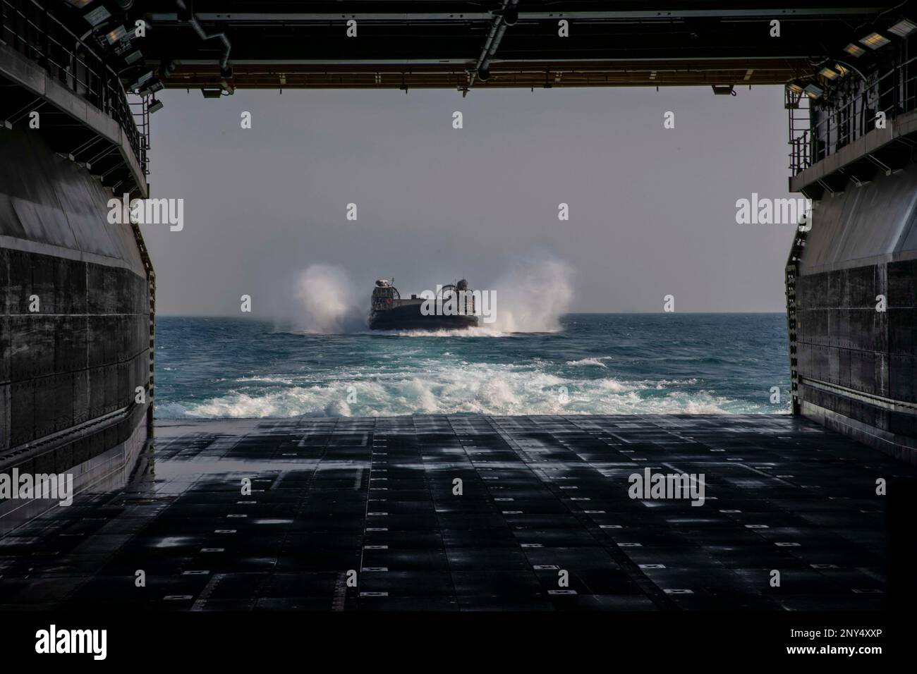A landing craft, air cushion (LCAC), assigned to Assault Craft Unit ...