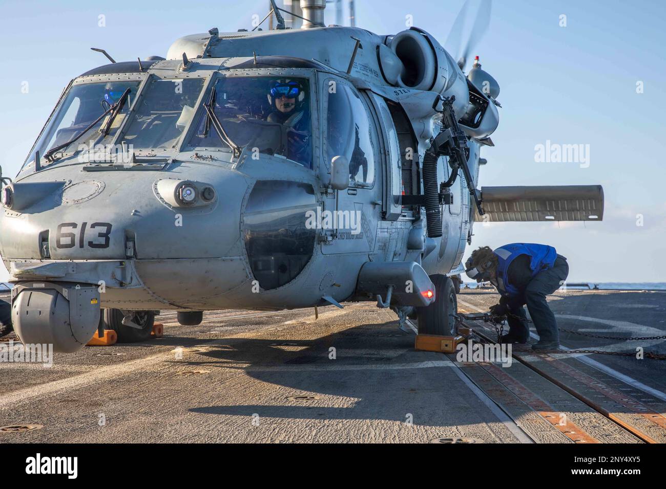 230216-N-EH998-1038 MEDITERRANEAN SEA (Feb. 16, 2023) Boatswain’s Mate ...