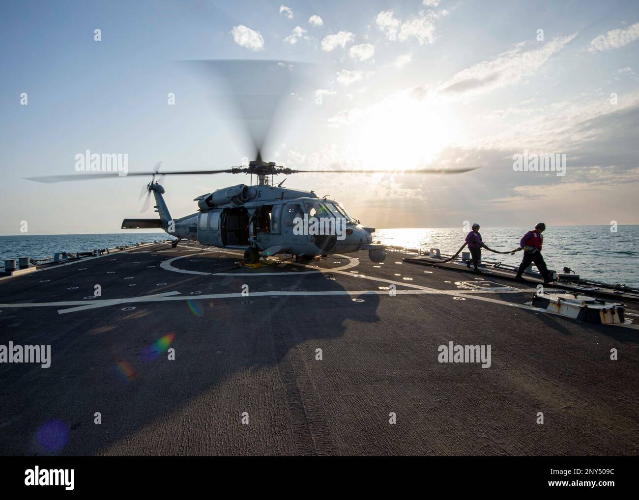 230227-N-NH267-1386 ARABIAN GULF (Feb. 27, 2023) An MH-60S Seahawk ...