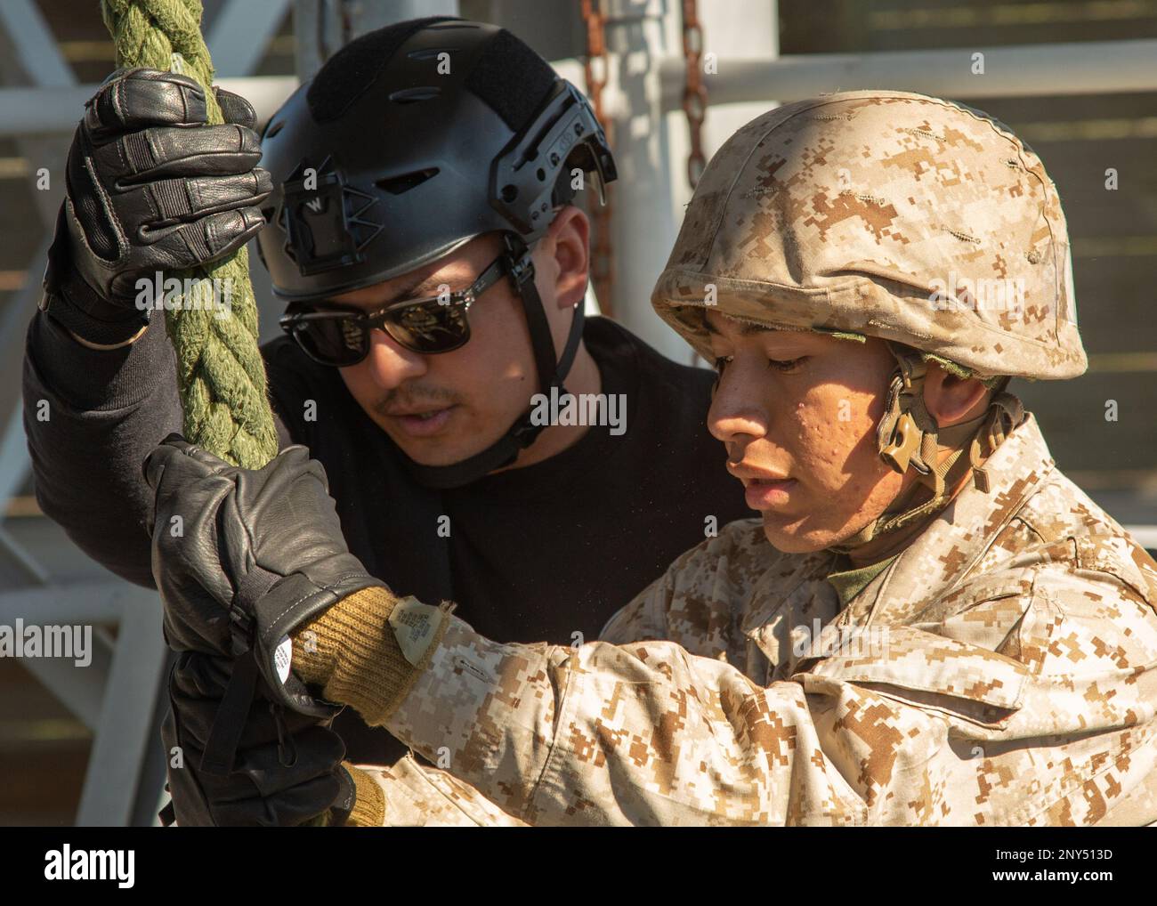 Recruits with Lima Company, 3rd Recruit Training Battalion, tackle the ...