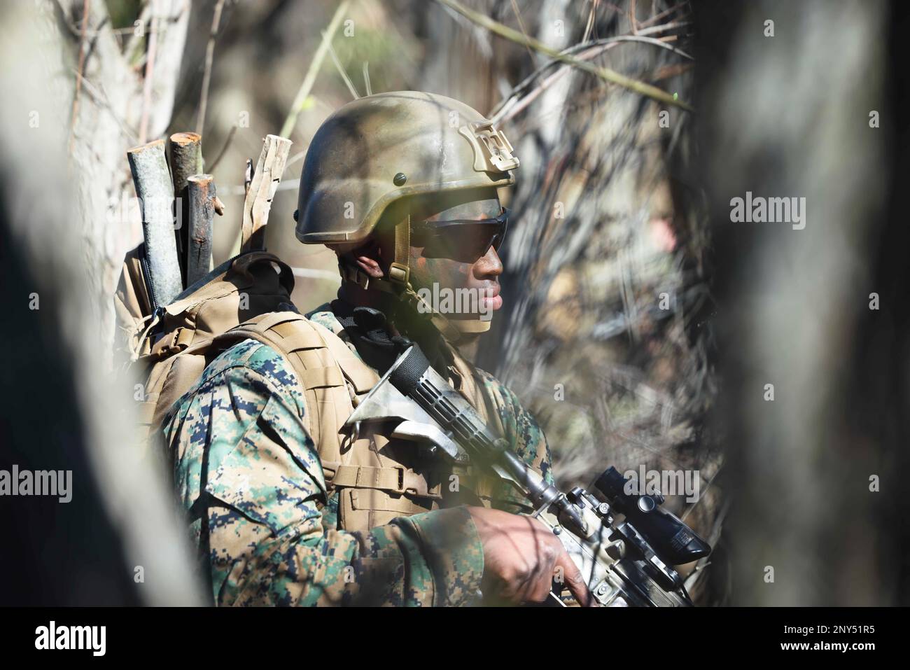 U.S. Marine Corps Pfc. Tytan Gordon, a combat engineer with 1st Combat ...