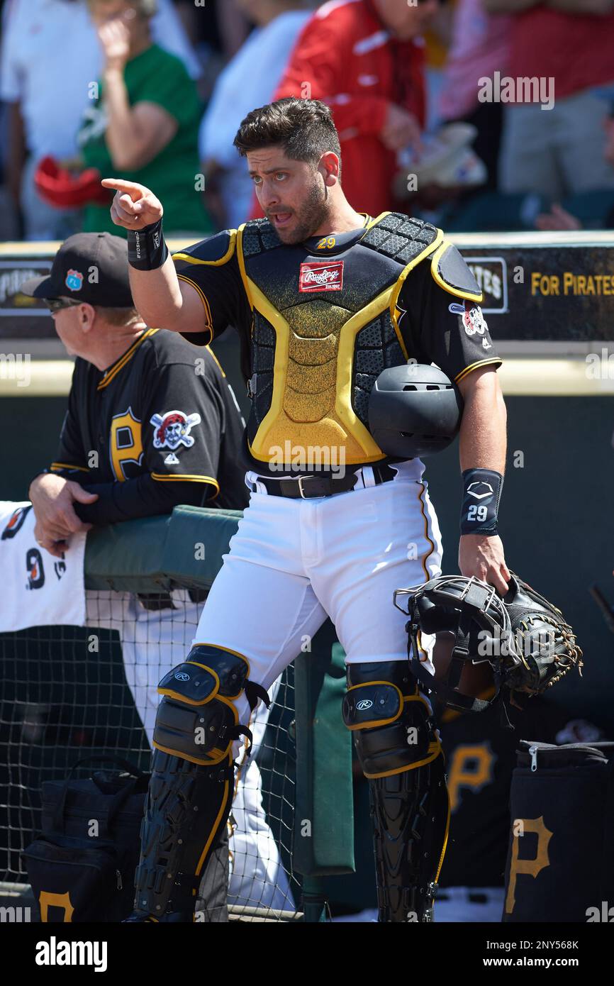 Pittsburgh Pirates catcher Francisco Cervelli (29) before a Spring ...