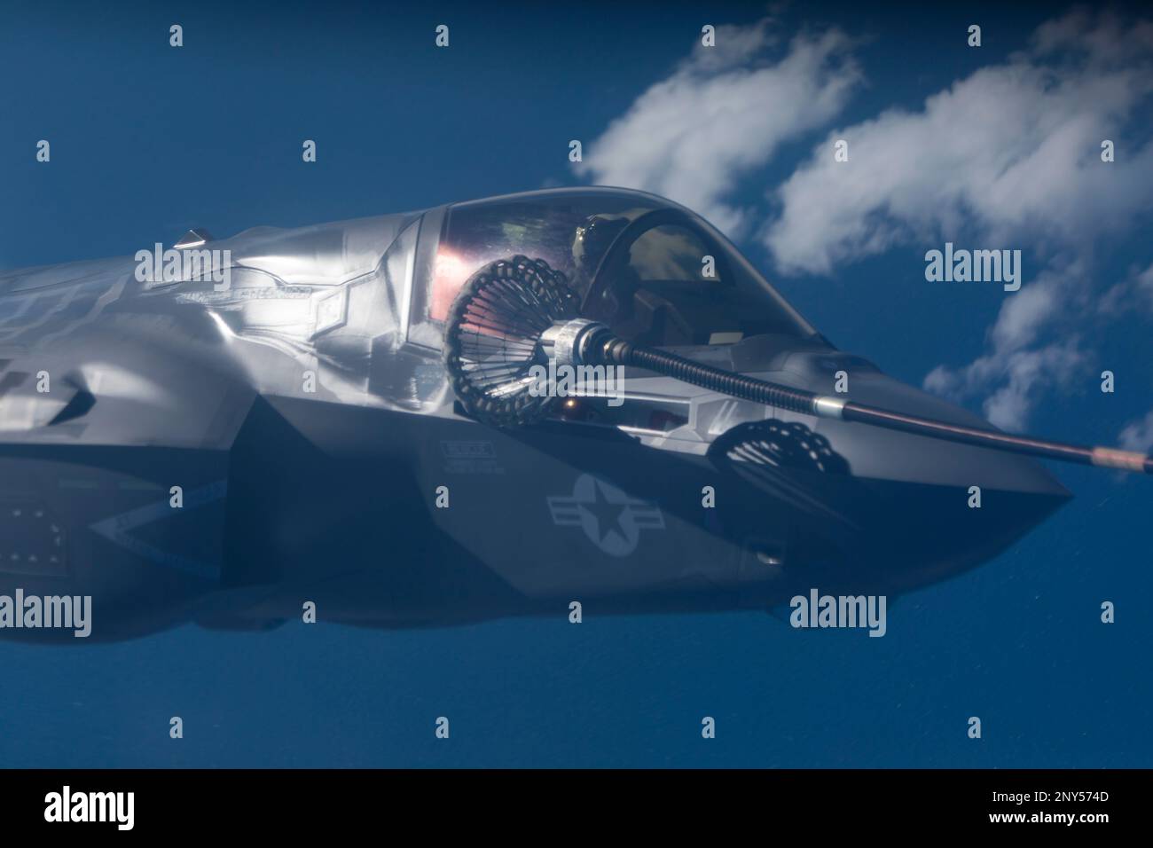 A U.S. Marine Corps F-35B Lightning II aircraft with Marine Fighter ...