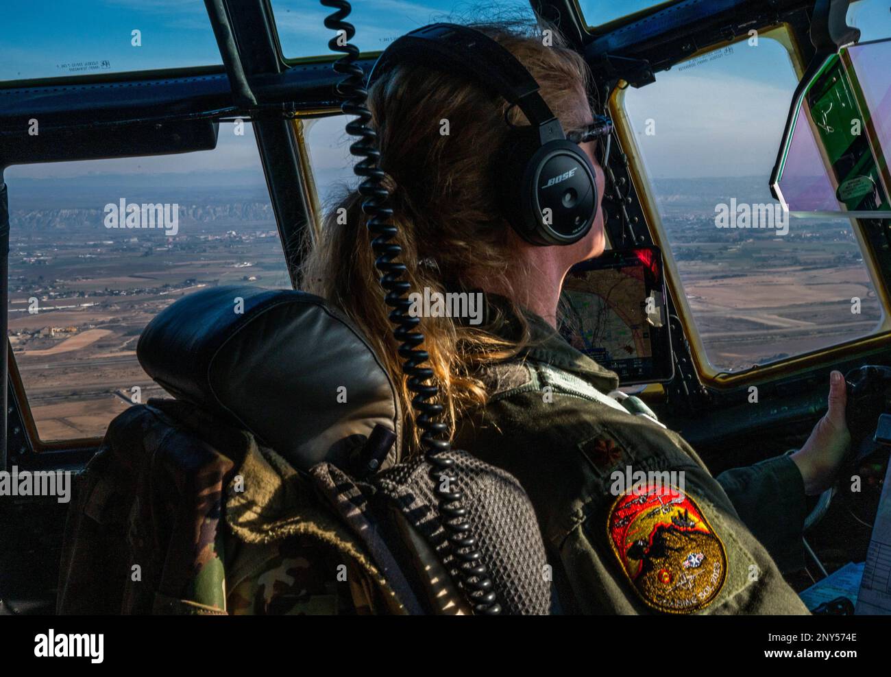 U.S. Air Force Maj. Sandra Salzman, 37th Airlift Squadron pilot, flies ...