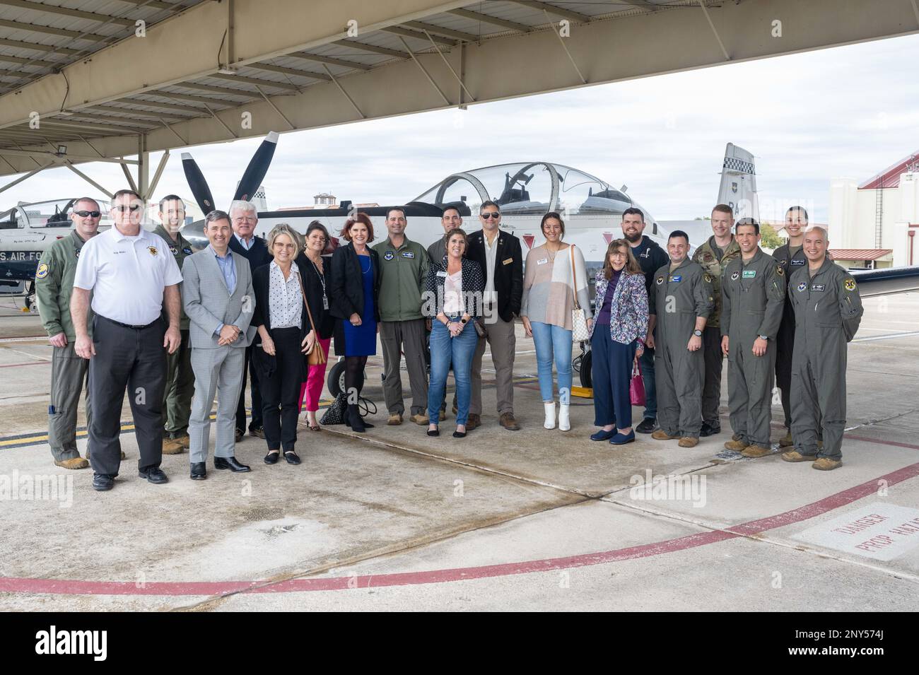 Members of the 12th Flying Training Wing Military Affairs Council pose ...
