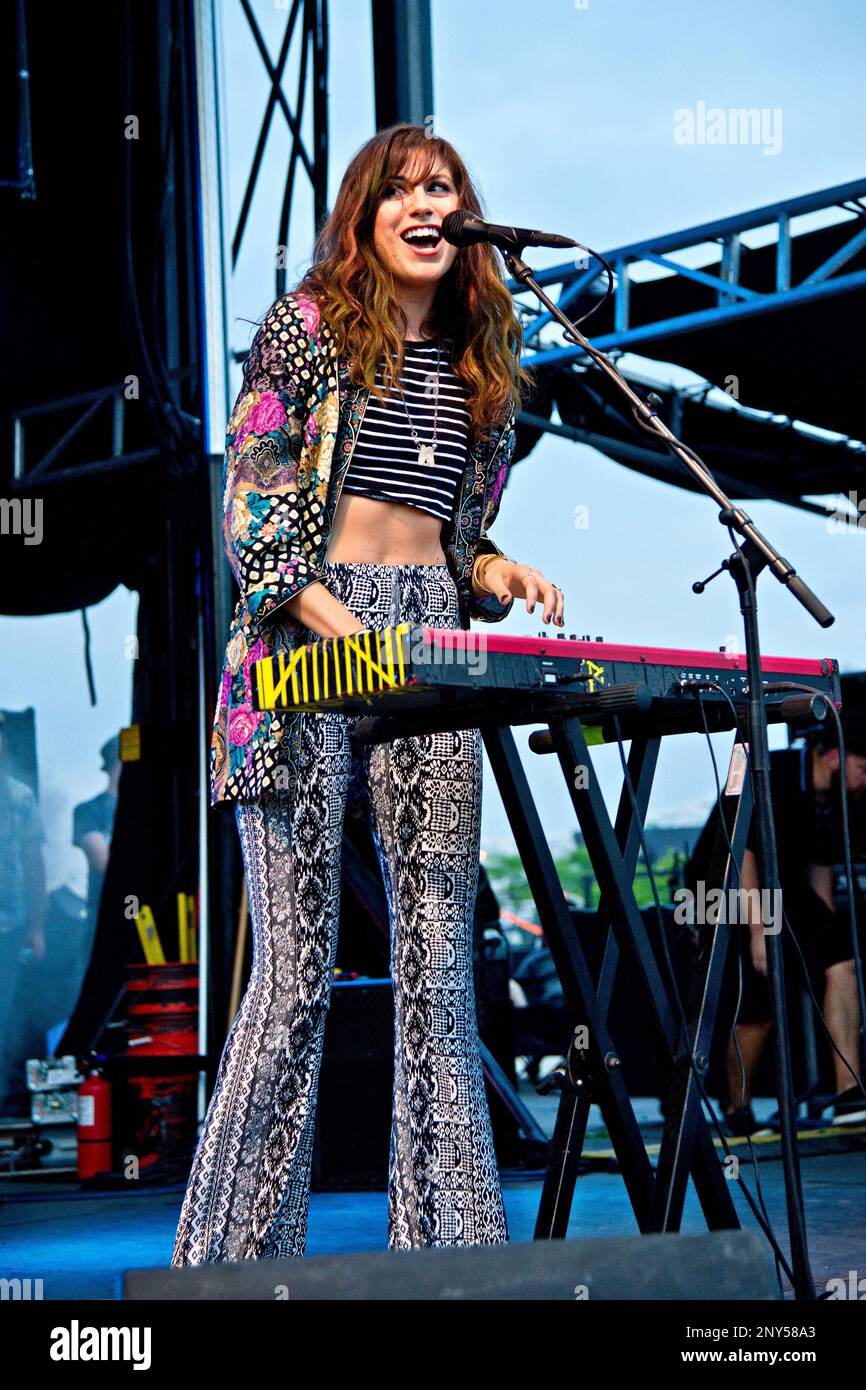 Katie Toupin of Houndmouth performs during the Forecastle Music ...