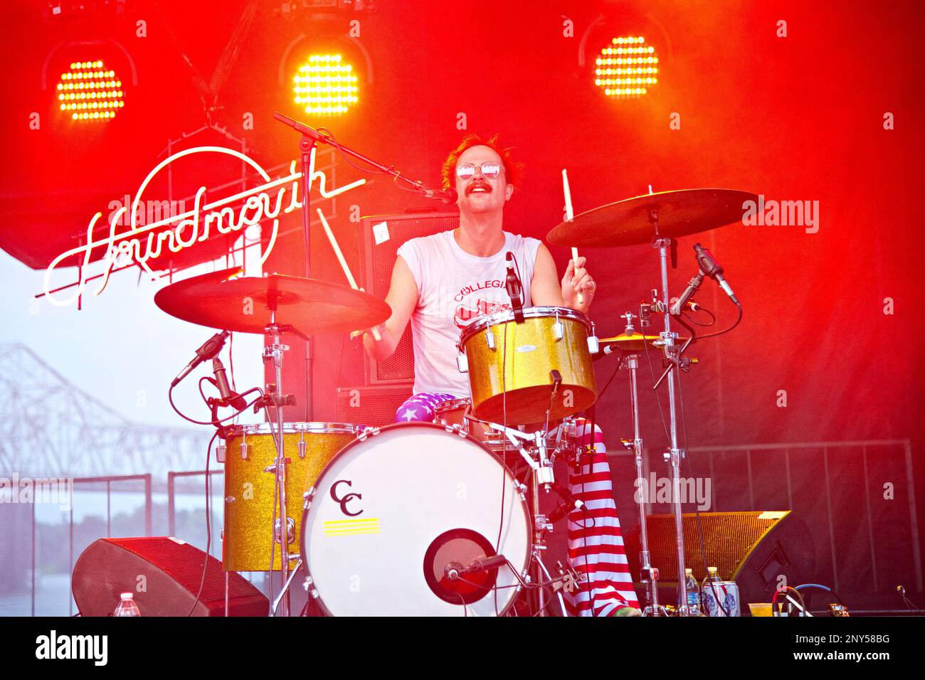 Shane Cody of Houndmouth performs during the Forecastle Music Festival ...