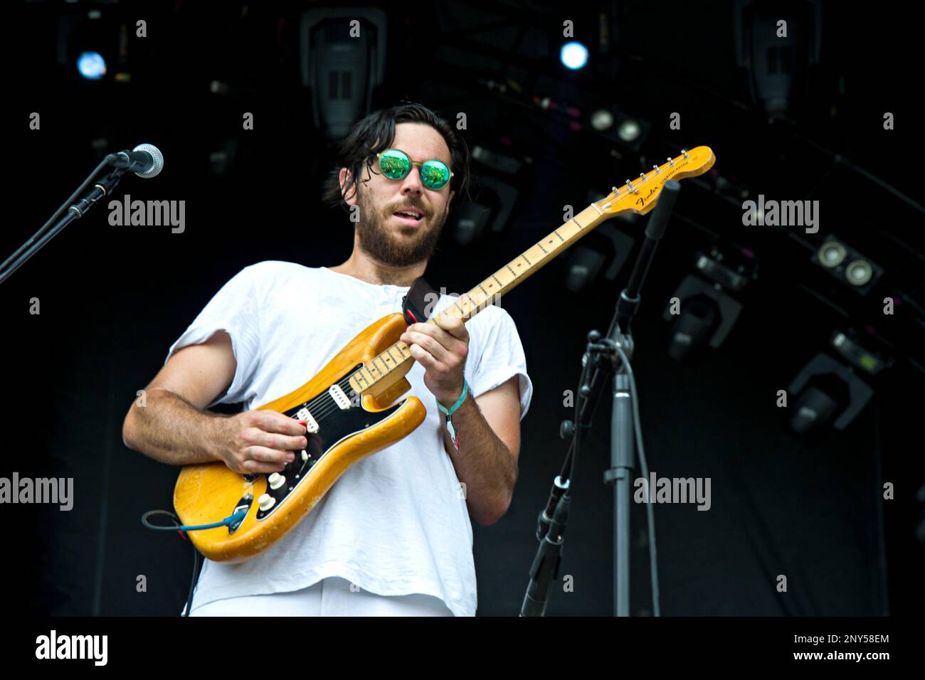 Graham Fink of Milo Greene performs during the Forecastle Music ...