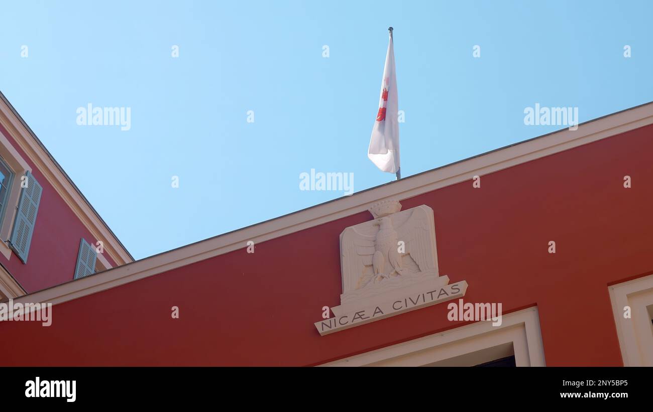 The big red building. Action. The government building made in red on ...