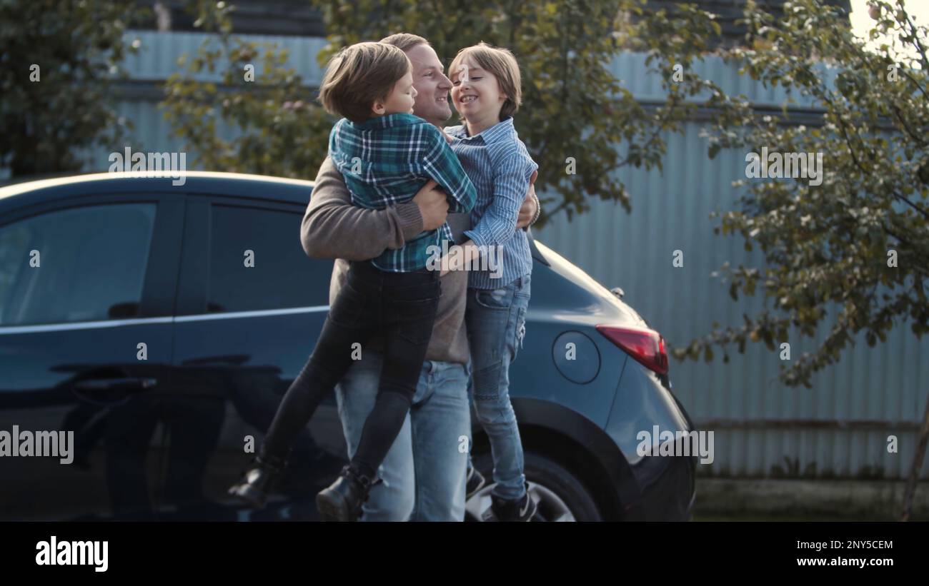 Children throwing ball to each other hi-res stock photography and ...