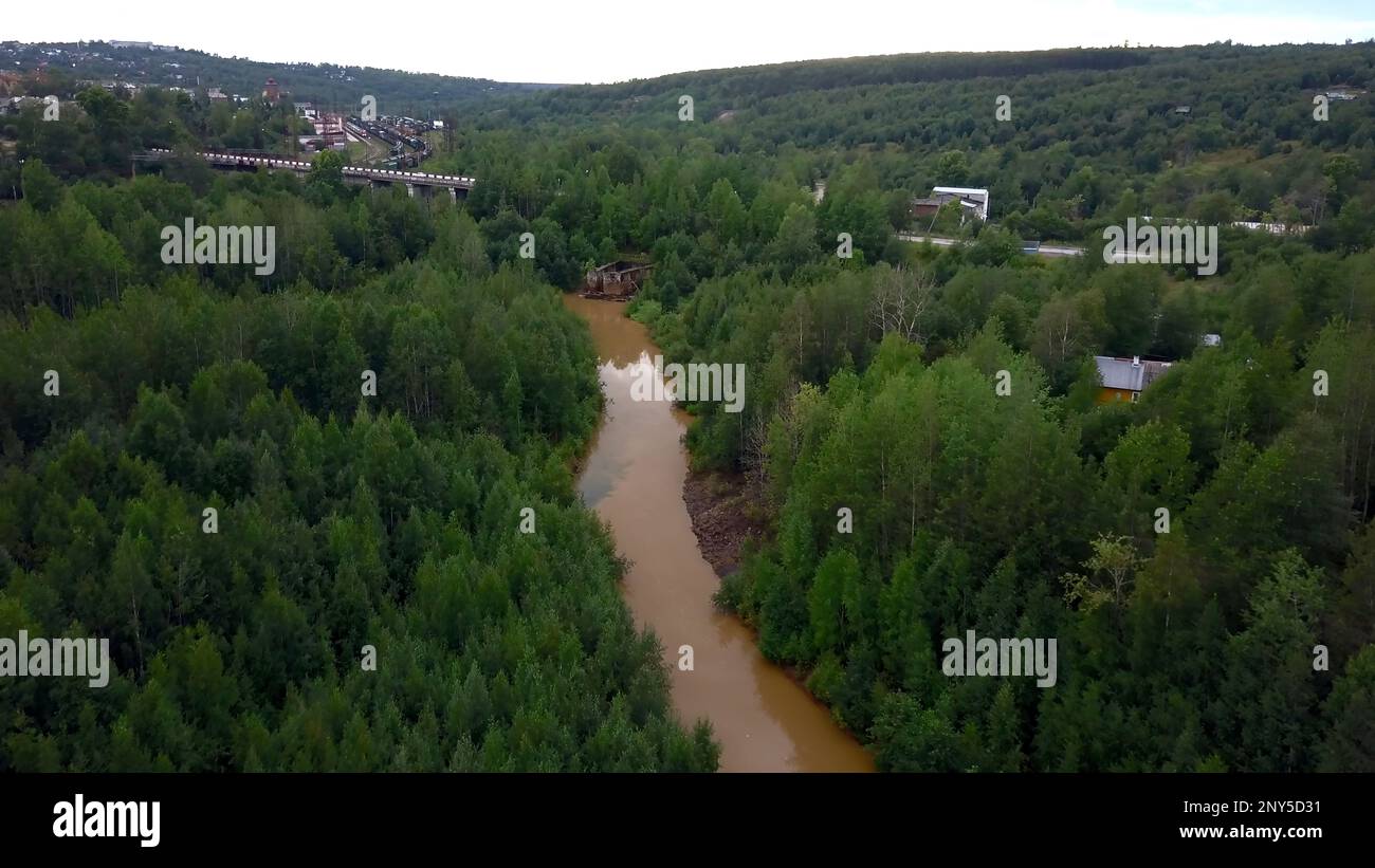 Aerial 4k footage asphalt road hi-res stock photography and images - Alamy