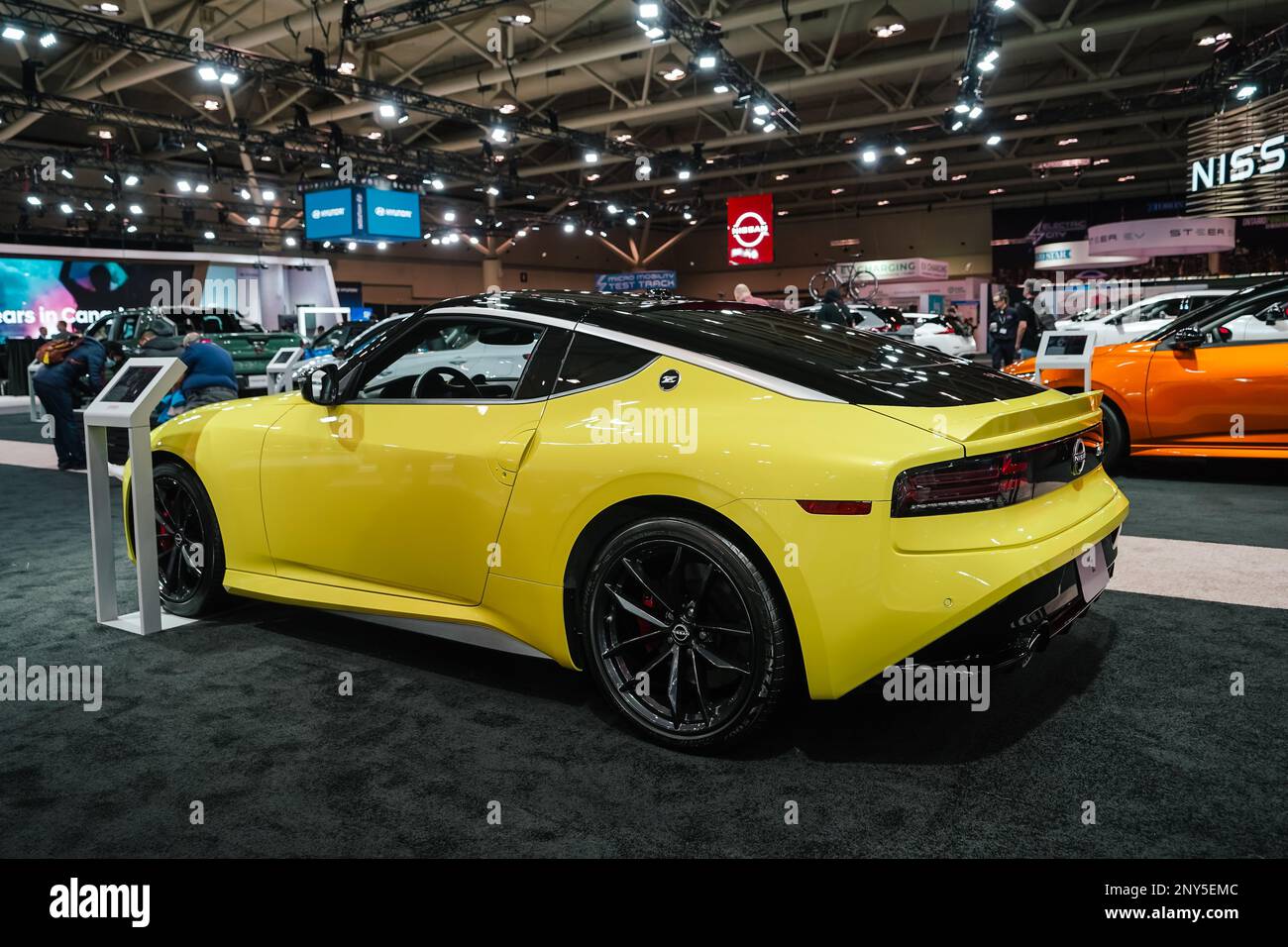 yellow nissan z sports car Stock Photo - Alamy