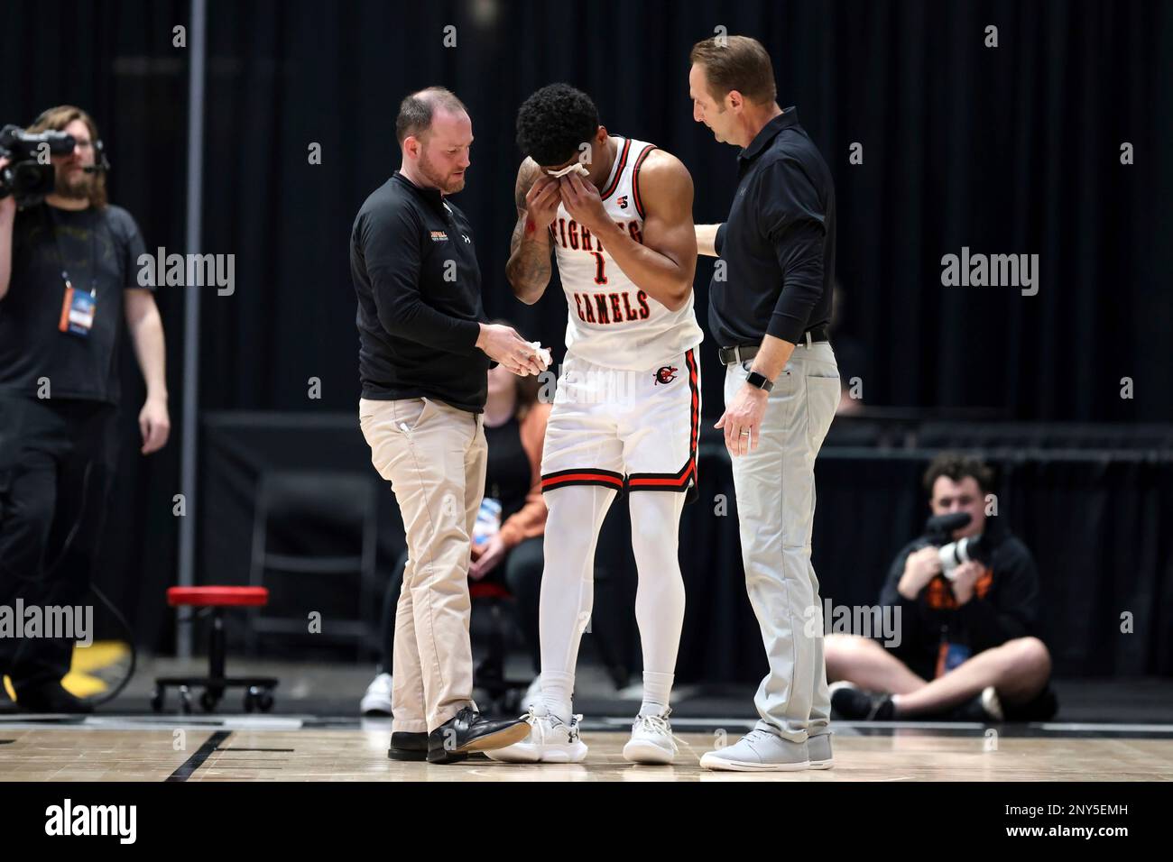CHARLOTTE, NC - MARCH 01: Ricky Clemons (1) of the Campbell Fighting ...