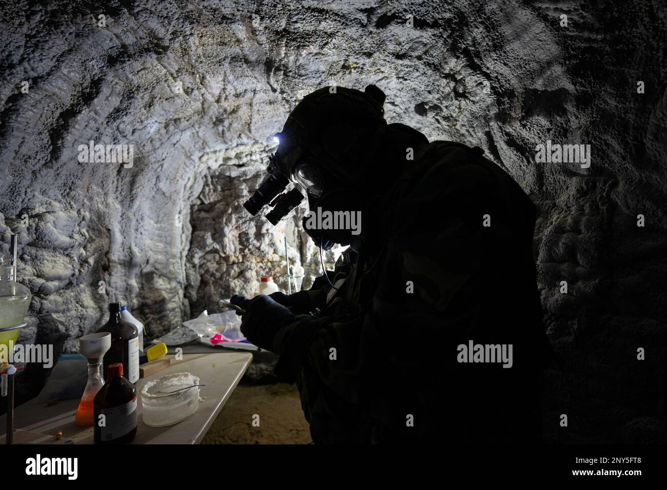 A Soldier assigned to the 56th Chemical Reconnaissance Detachment (CRD ...