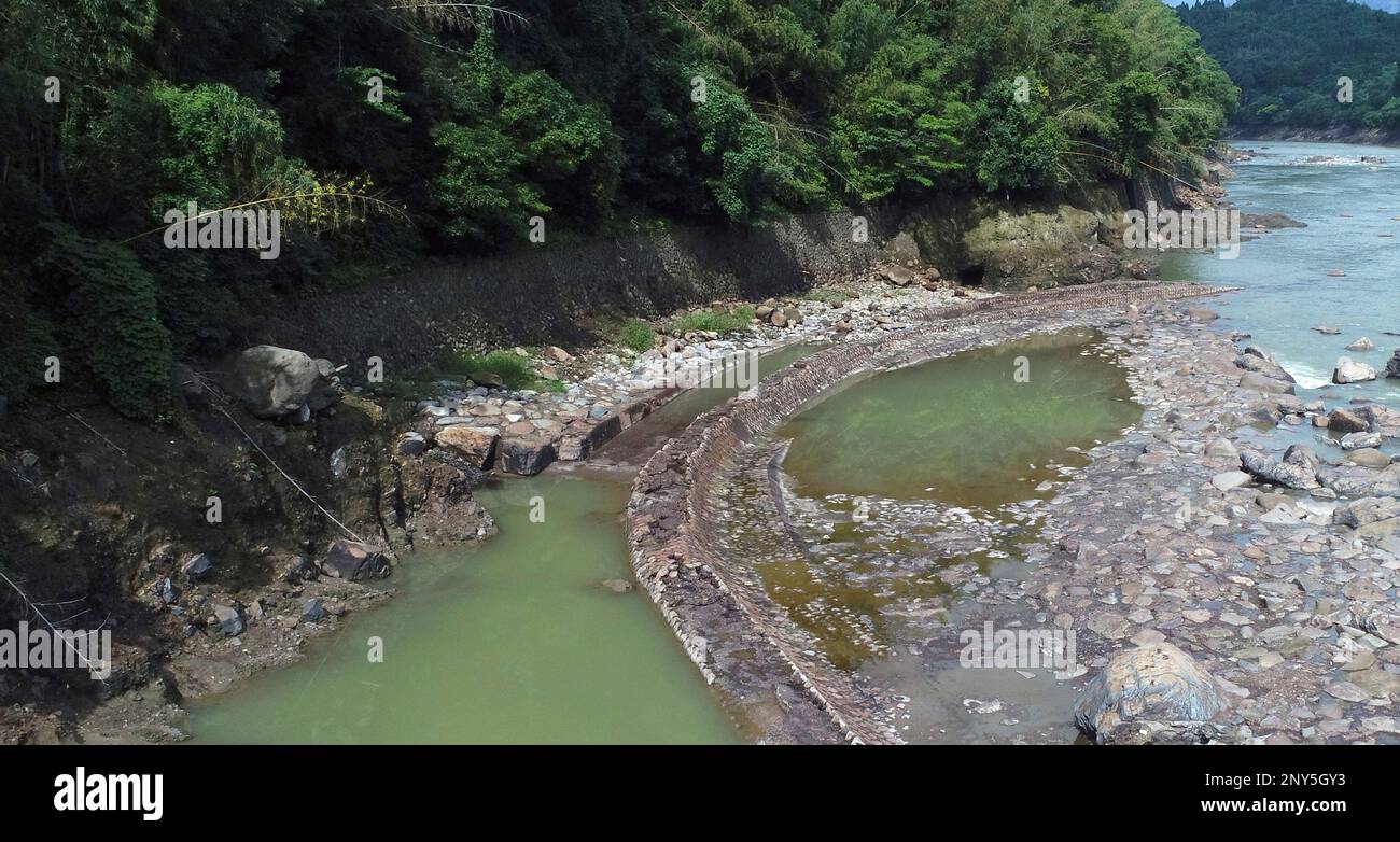 Remains of Chikugo Truck appears from bottom of Chikugo river, the ...