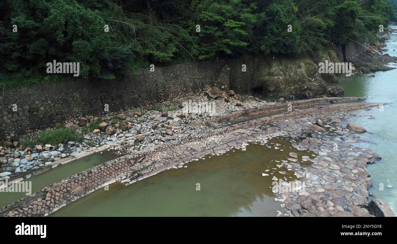Remains of Chikugo Truck appears from bottom of Chikugo river, the ...