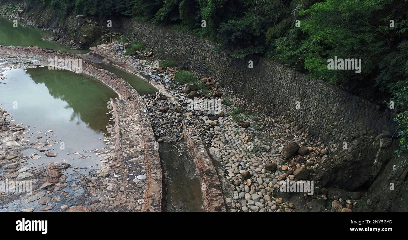Remains of Chikugo Truck appears from bottom of Chikugo river, the ...