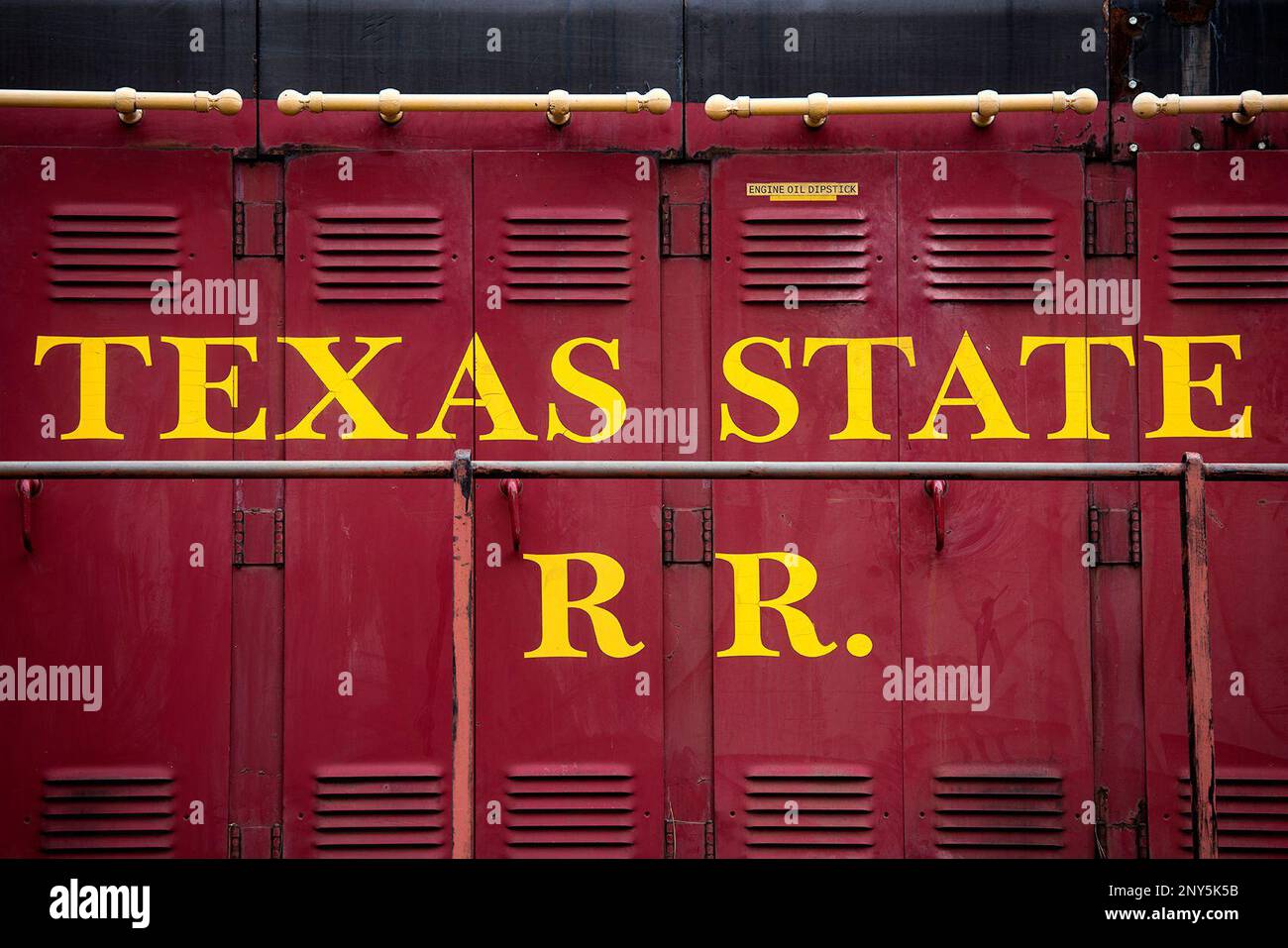 This Sept. 12, 2017 photo shows a detail of a train at the Texas State ...