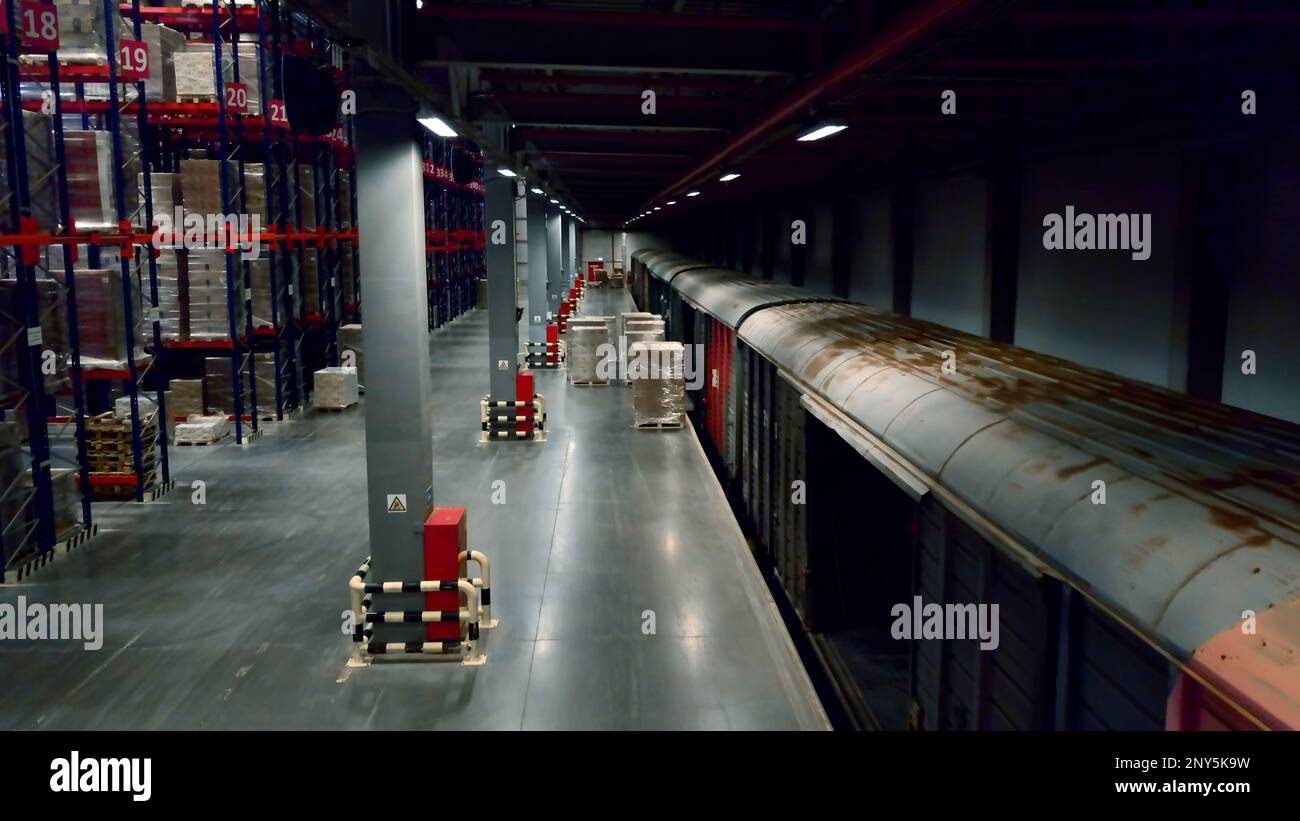 Footage modern warehouse exterior background hi-res stock photography ...