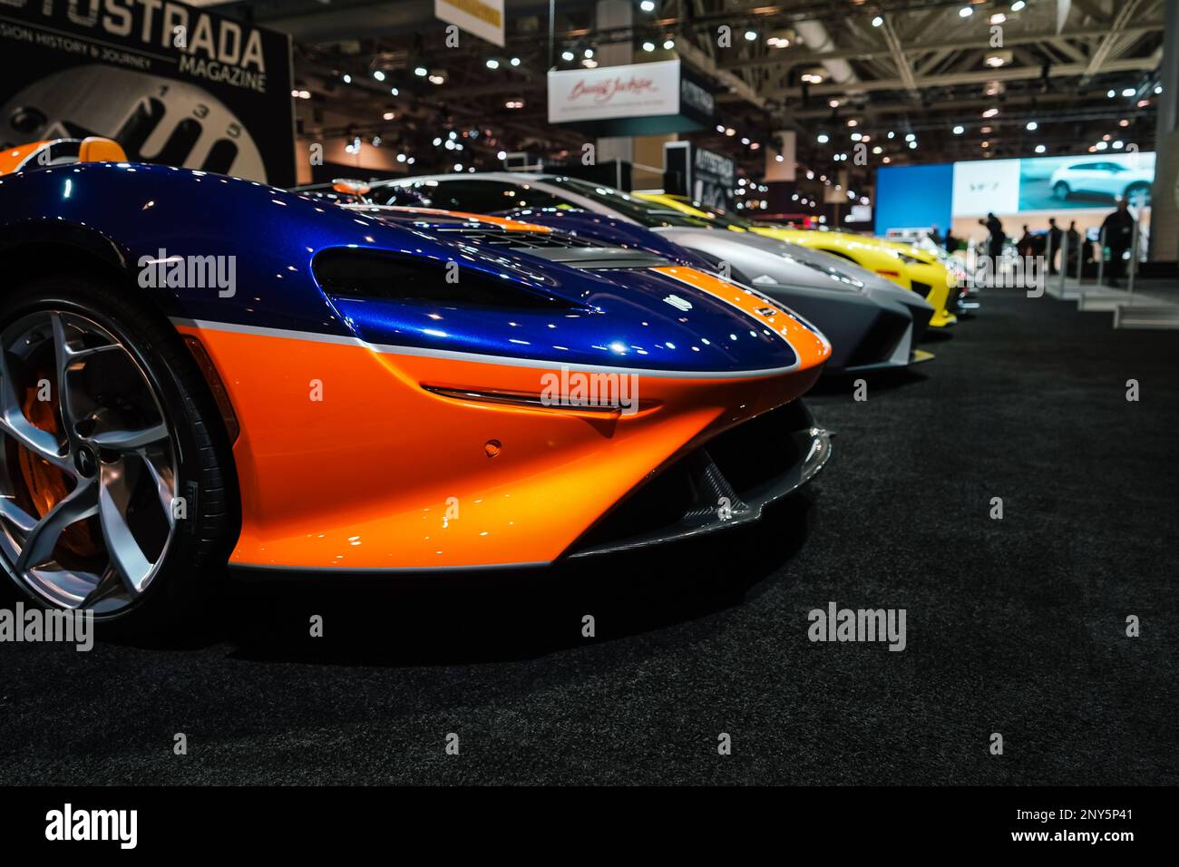 Luxury and super car section of an auto show Stock Photo - Alamy
