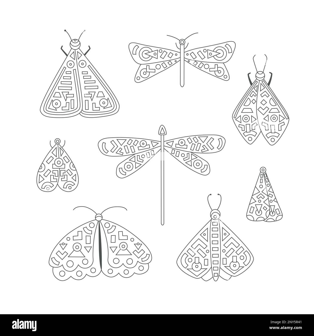 Geometric Butterfly Coloring Pages [2025]