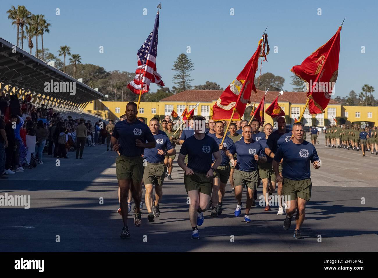 U.S. Marine Corps Col. Joseph Jones (left), Commanding Officer, Recruit ...