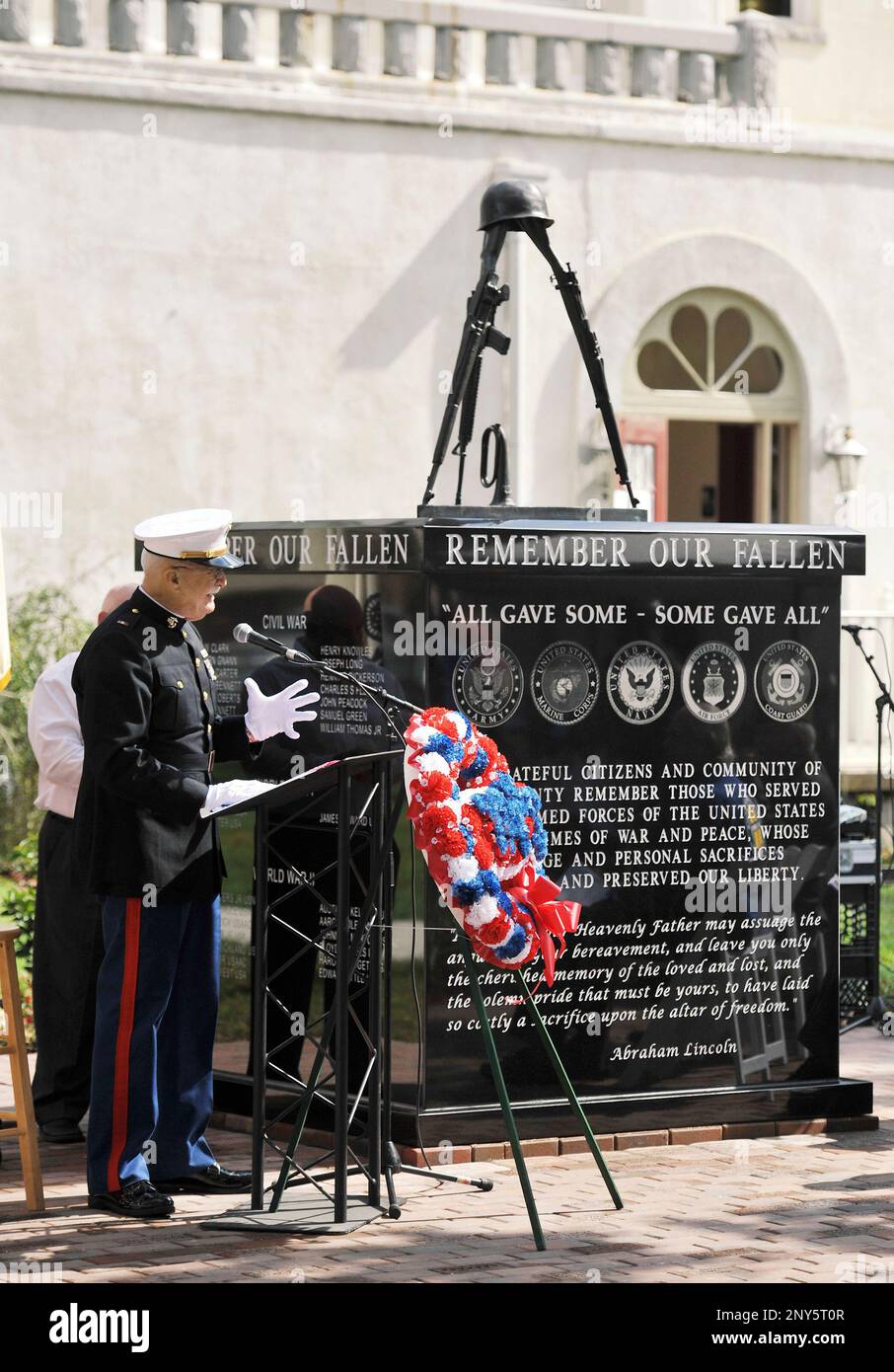 Gayward Hendry addresses the audience during Monday's dedication ...