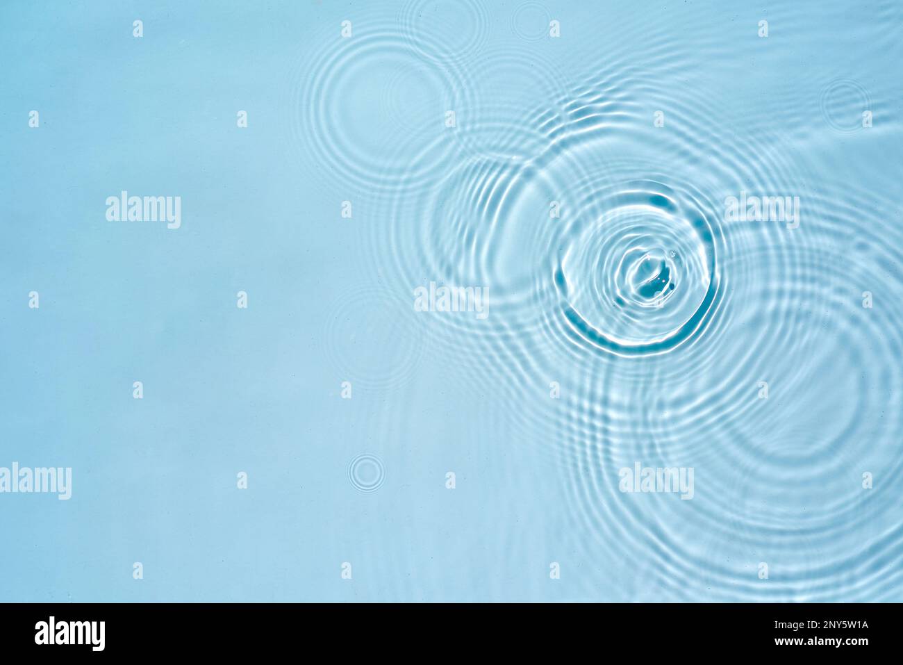 Background with round rings on the water surface, aqua texture Stock ...