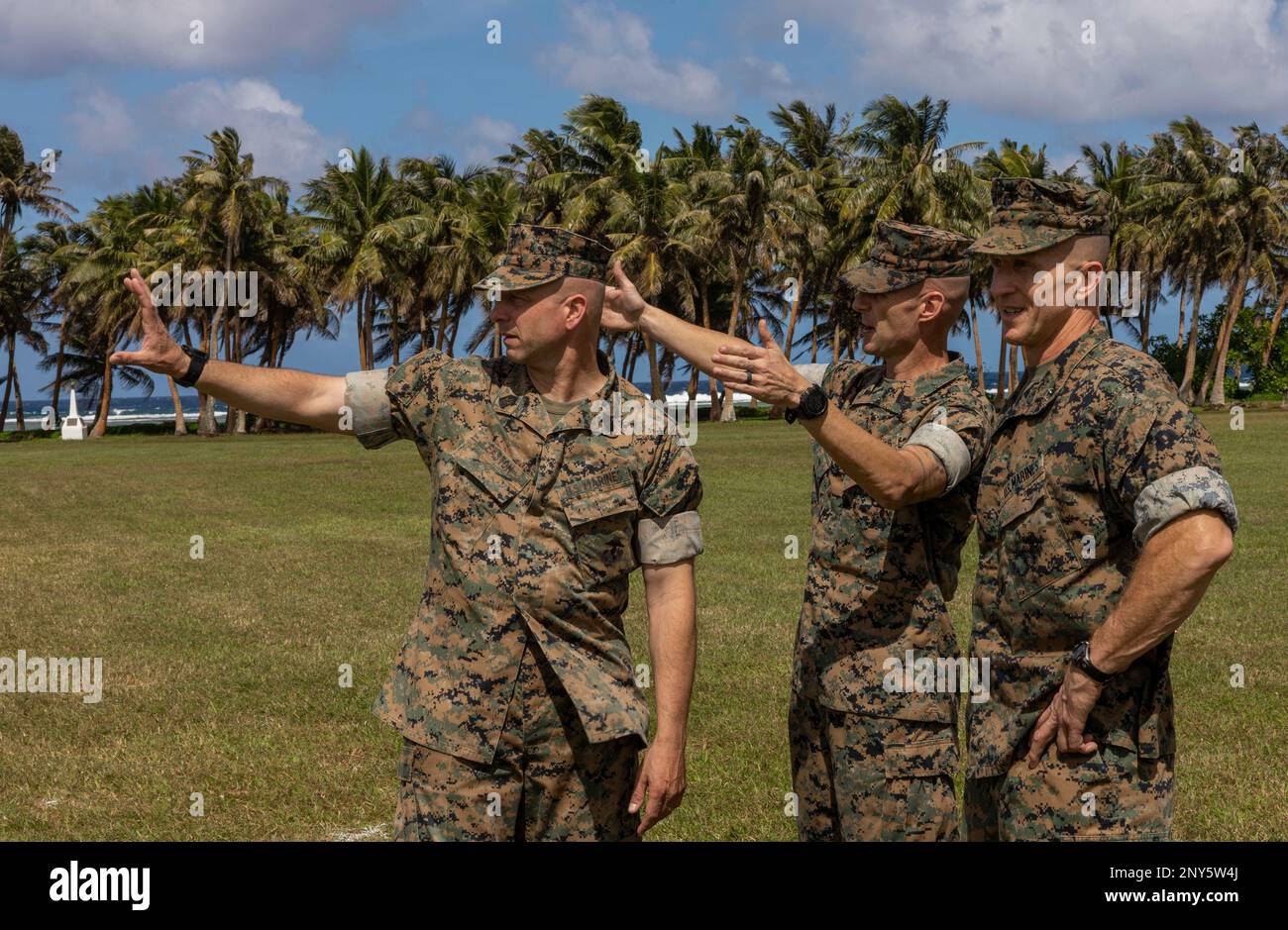 Left to right, U.S. Marine Corps Sgt. Maj., Anthony J. Easton, the ...