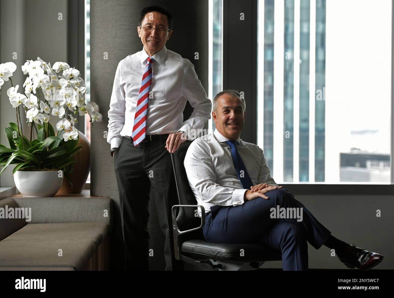 Michael Burke (right) , Chief Executive Officer of Aon Hewitt's Talent ...
