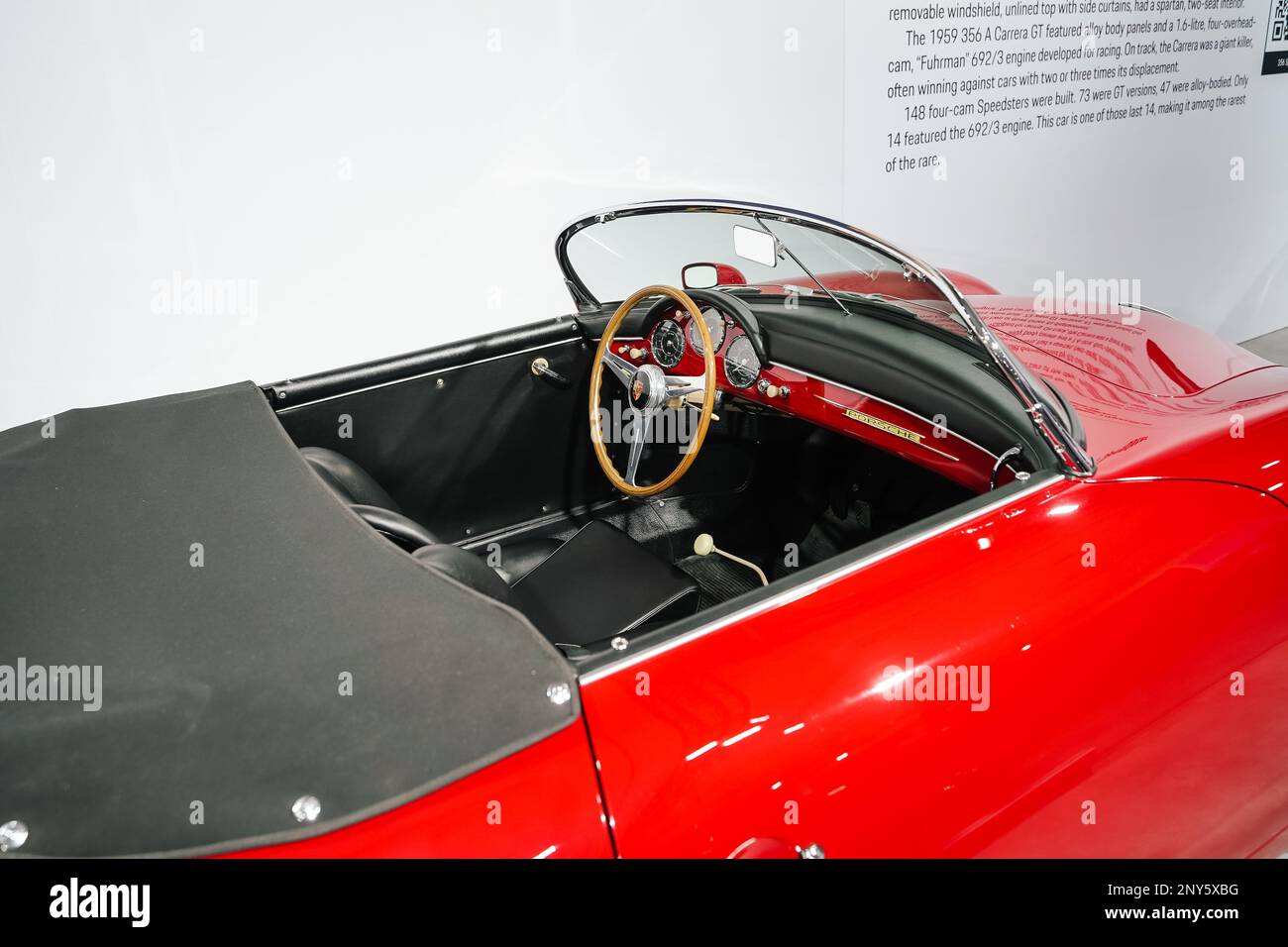 Red 1959 Porsche 356 A Carrera GT Speedster Stock Photo - Alamy