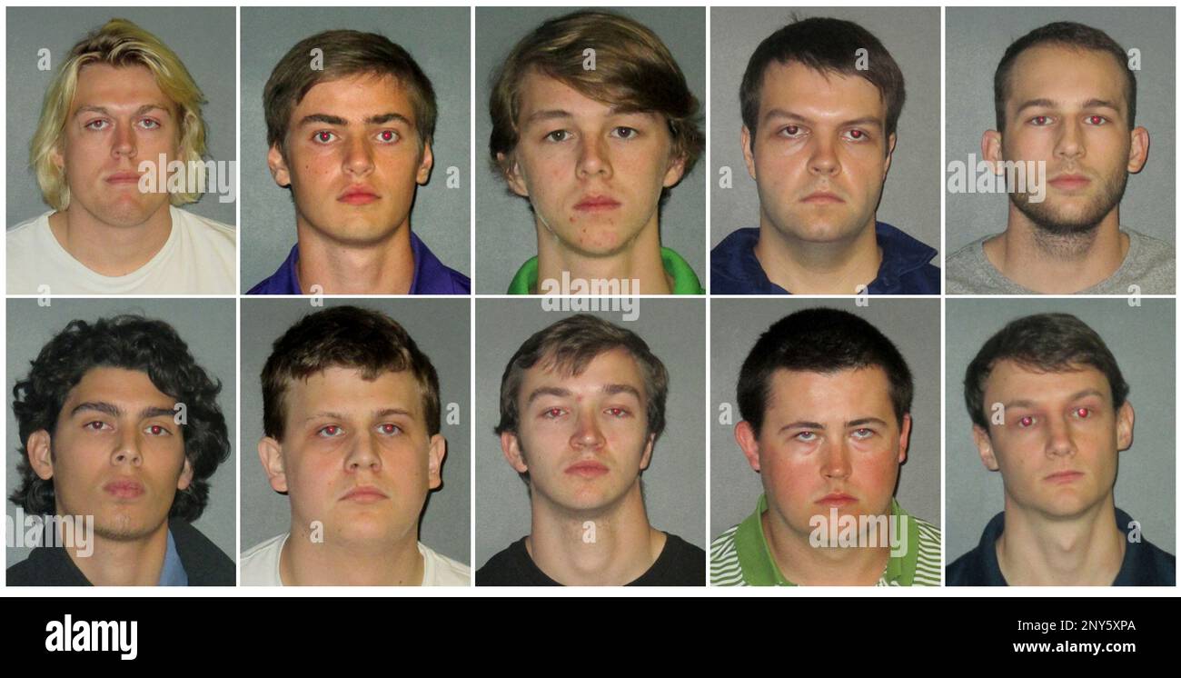 This combination of undated images shows from top row left to right ...