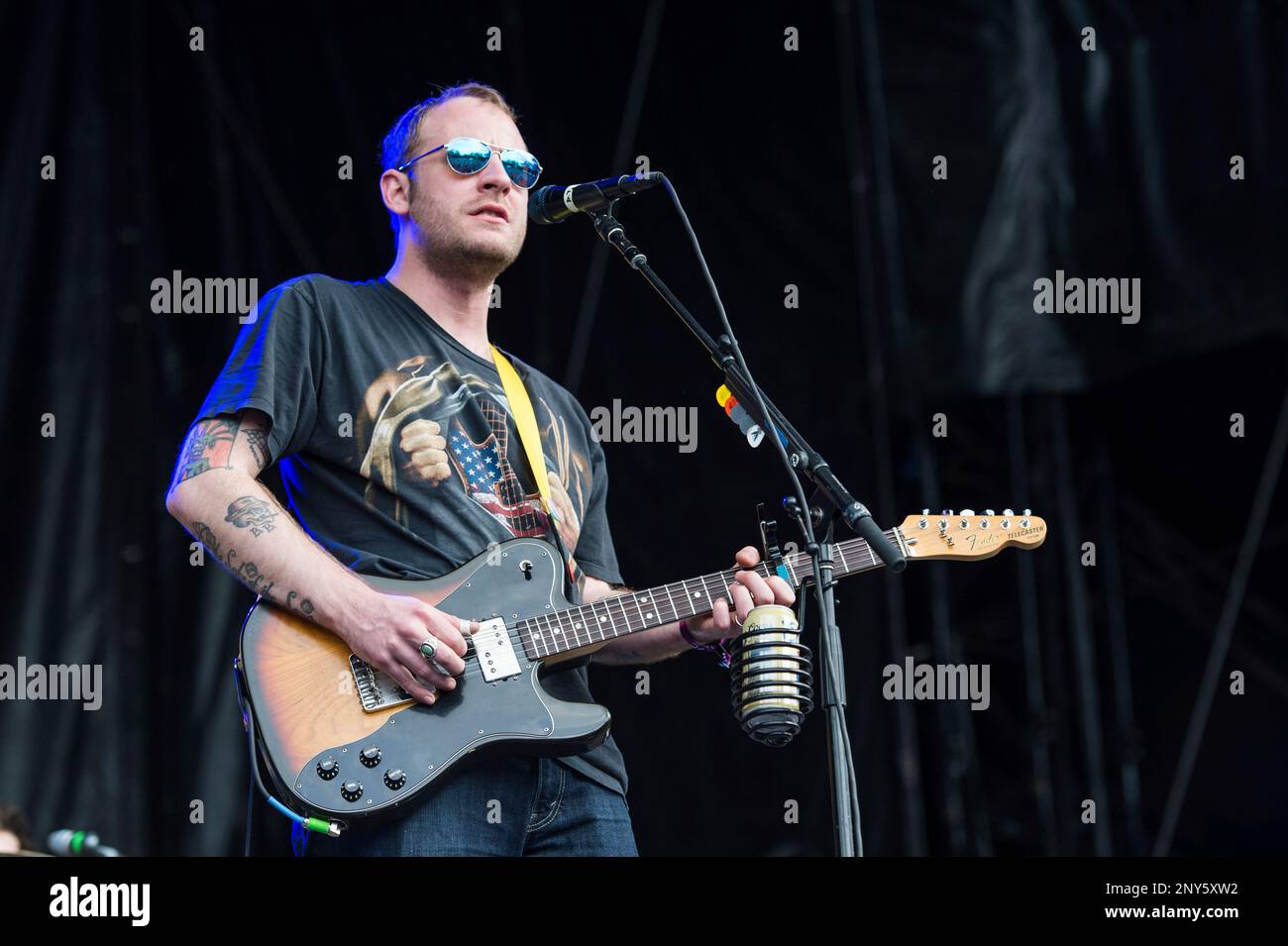 John Joseph McCauley of Deer Tick performs at the 2016 Okeechobee Music ...