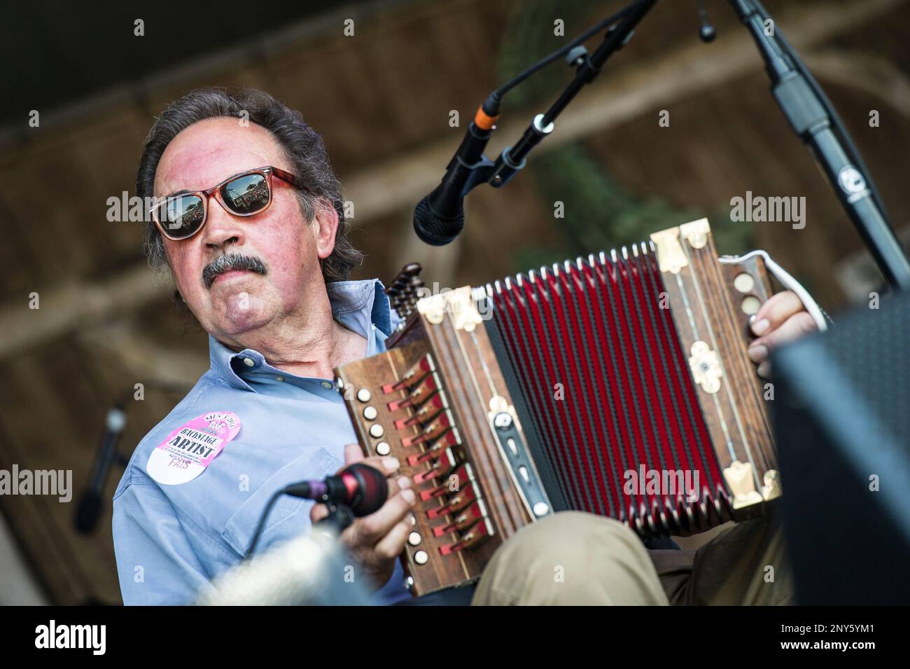Marc Savoy of the Savoy Family Cajun Band performs during the New ...