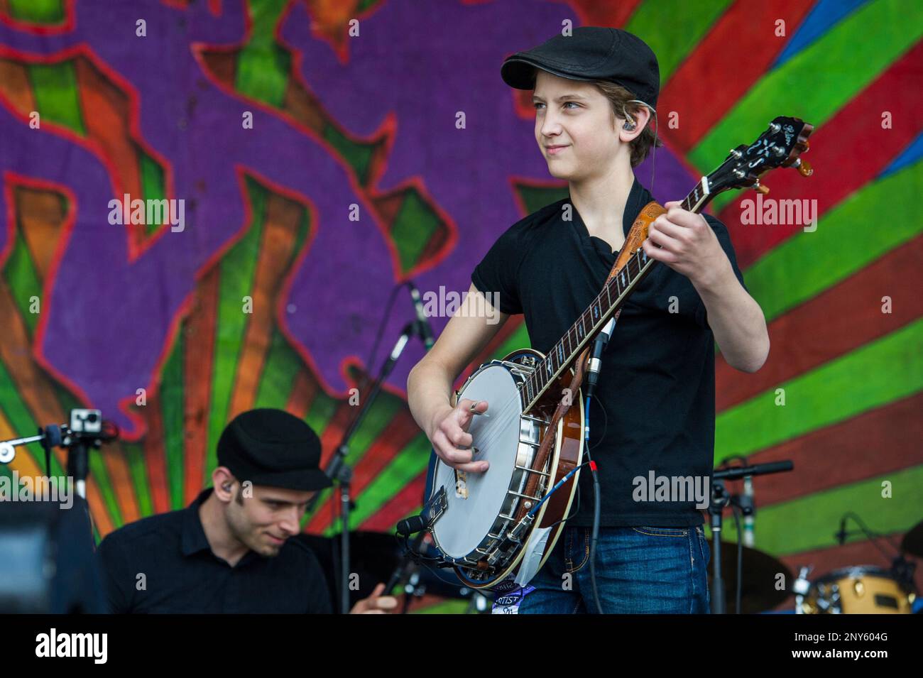 Jonny Mizzone of the Sleepy Man Banjo Boys performs during the New ...