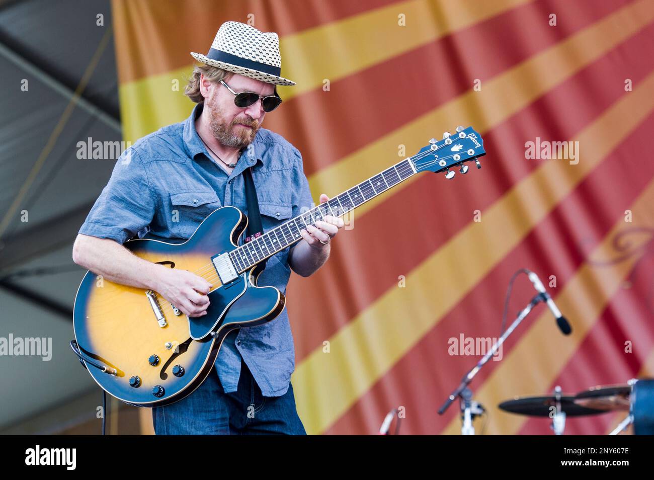 Jake Eckert of the New Orleans Suspects performs during the New Orleans ...