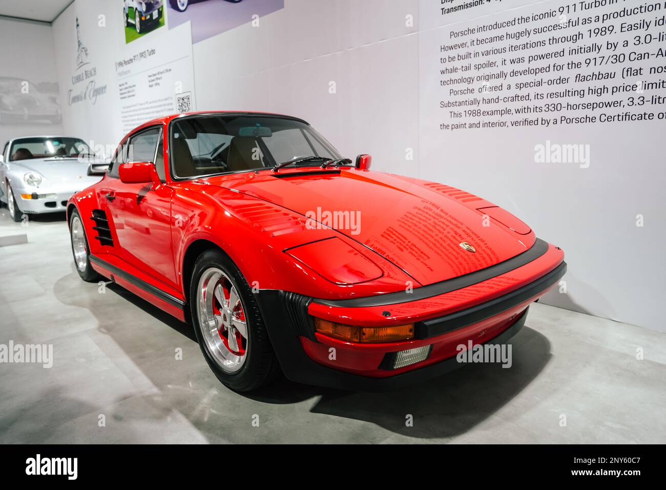 1988 Red Porsche 911 930s turbo slantnose Stock Photo - Alamy